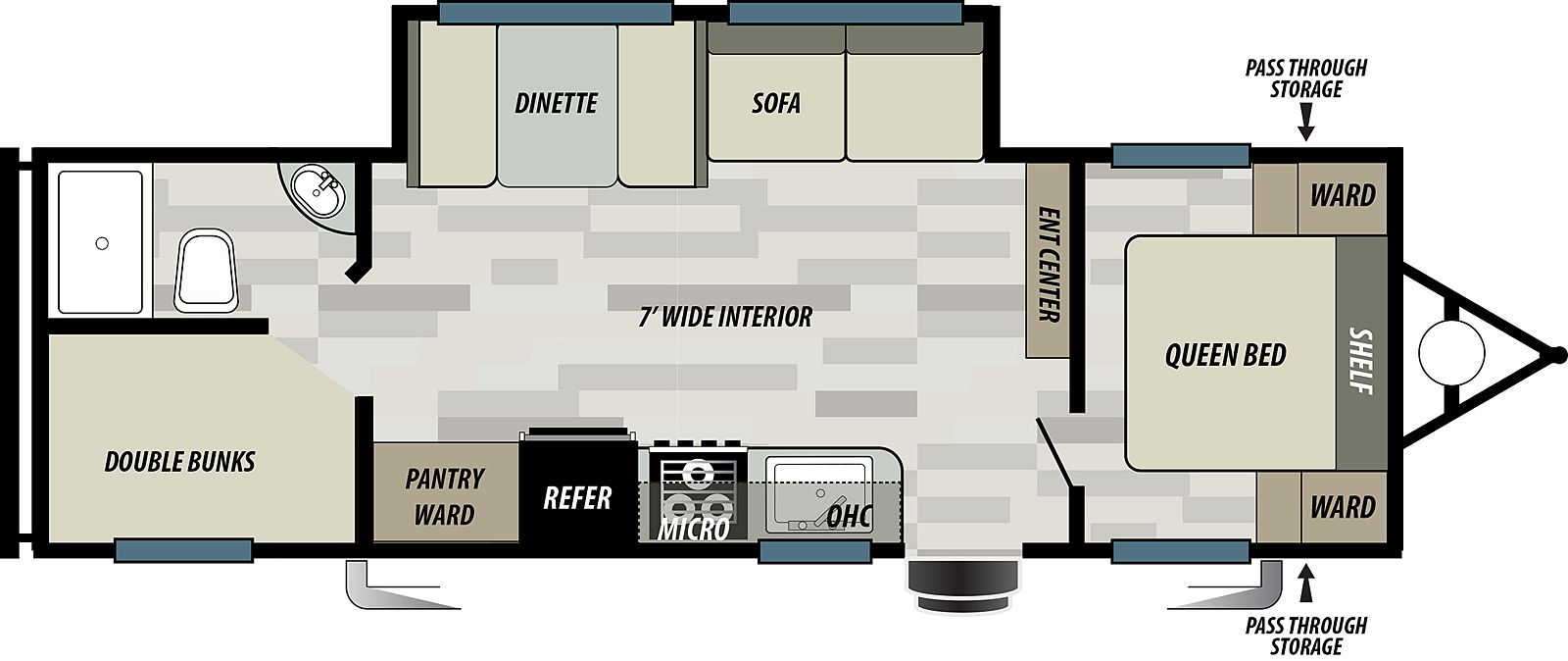 2023 Wildwood With Double Bunk Beds and Slide Out T40 (same model as ...